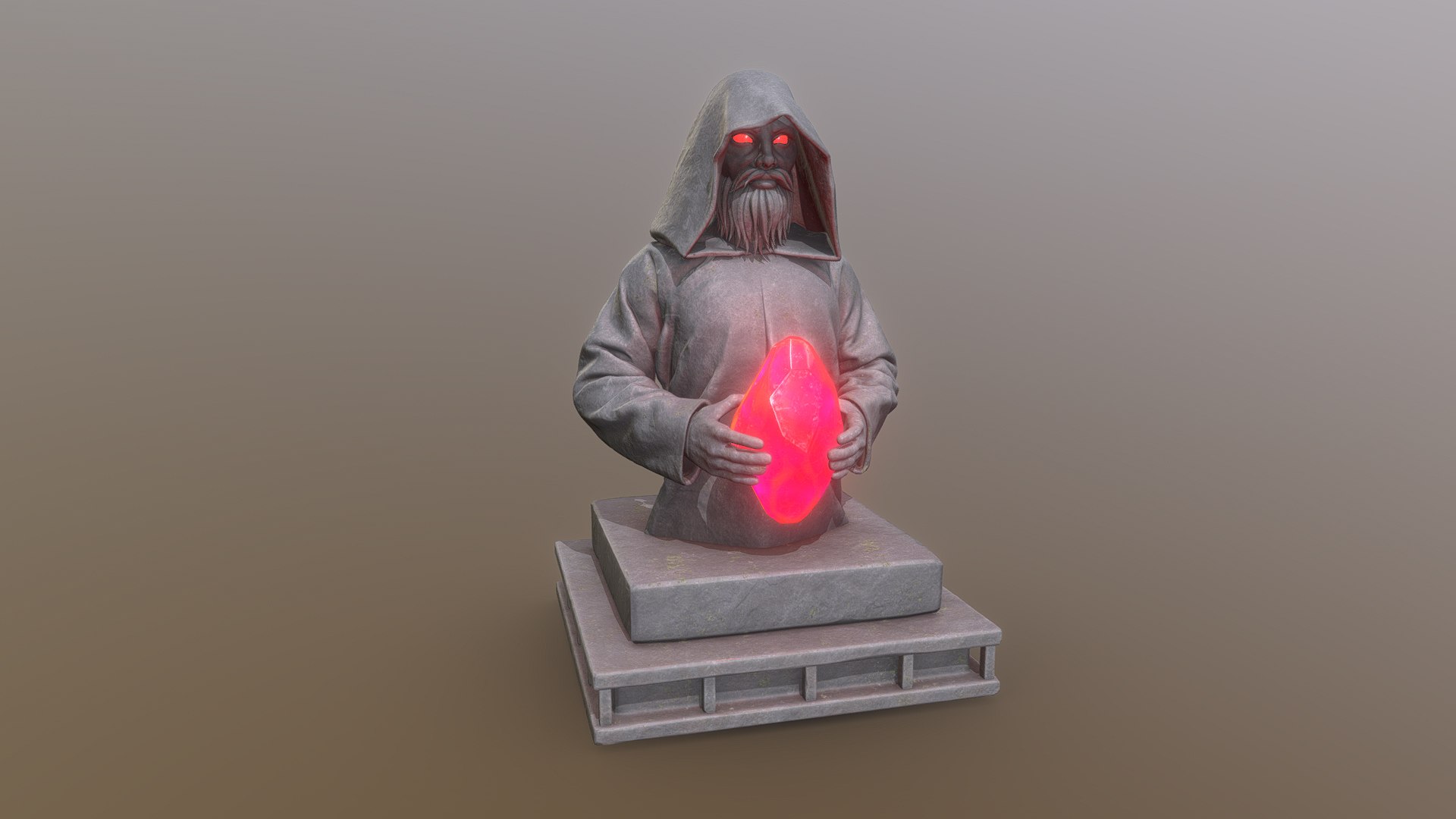 Hooded Crystal Statue Low-poly 3D Model 3D - TurboSquid 1954686