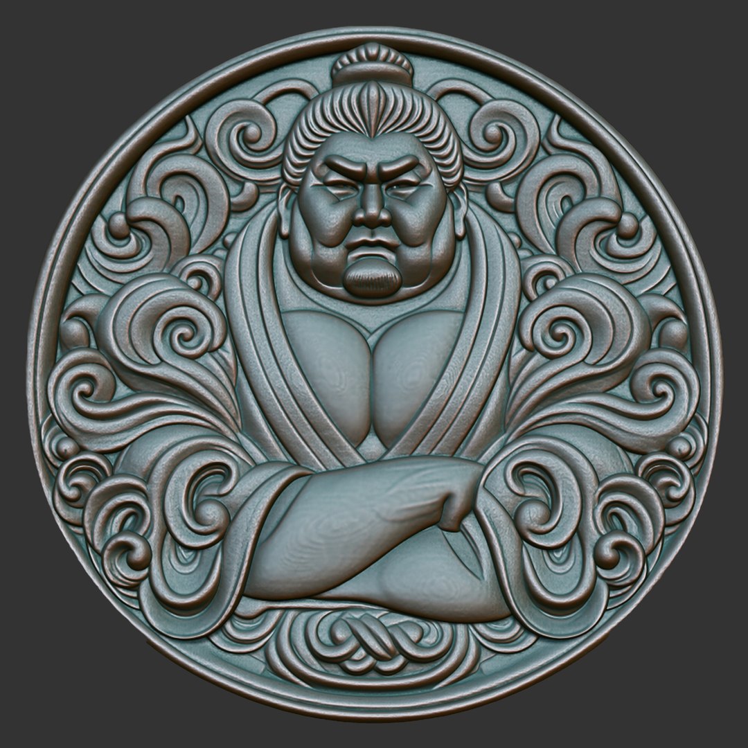 Sumo Wrestler Basrelief 05 240802 3D Model - TurboSquid 2380933