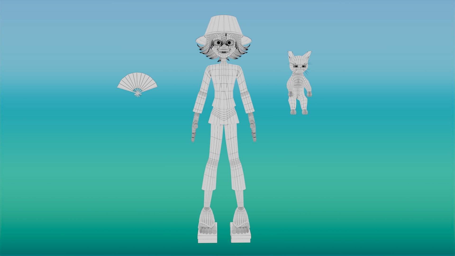 Kisuke Urahara And Yoruichi From Bleach Anime 3d Modeling And Rigging ...