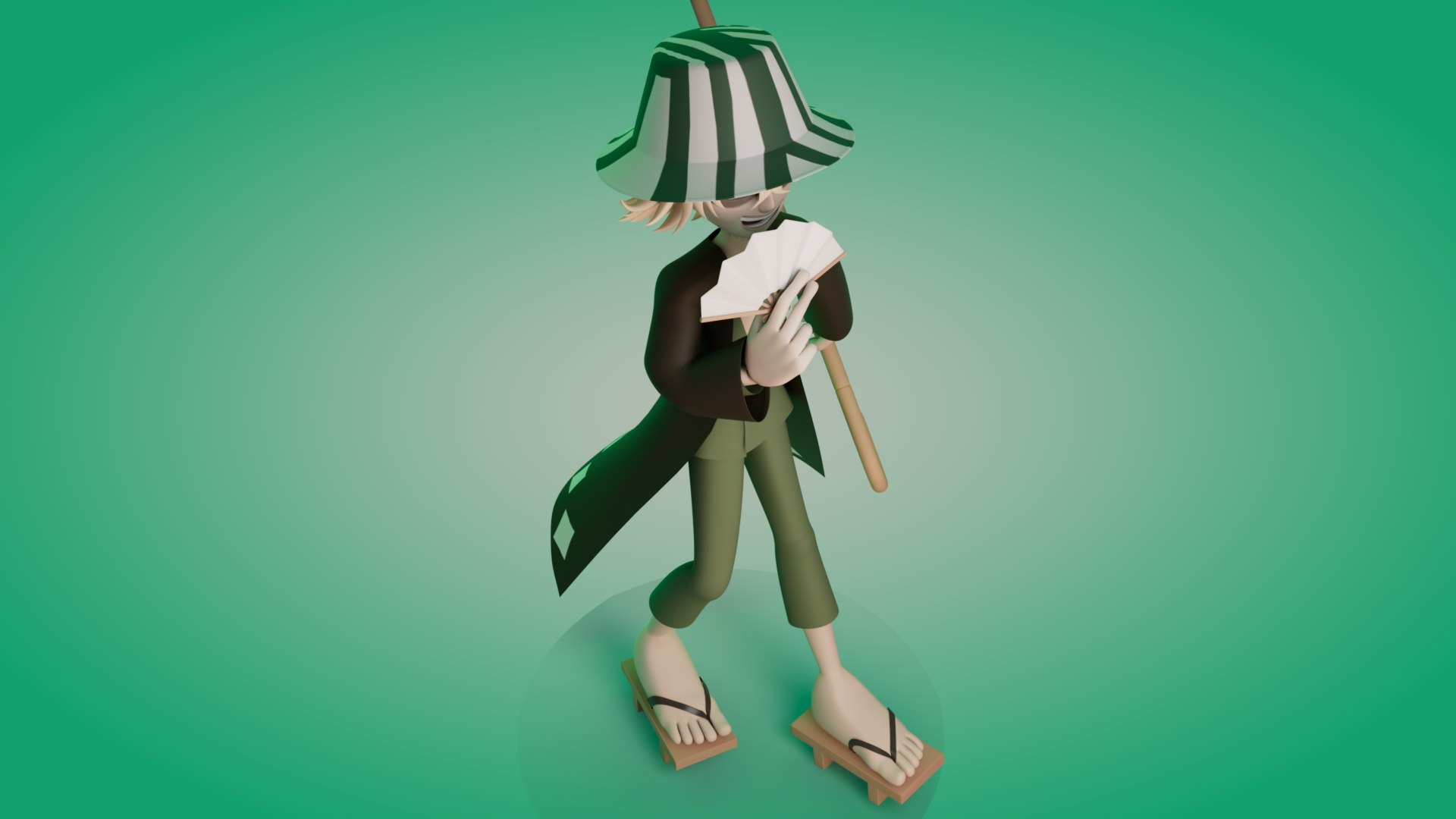 Kisuke Urahara And Yoruichi From Bleach Anime 3d Modeling And Rigging ...