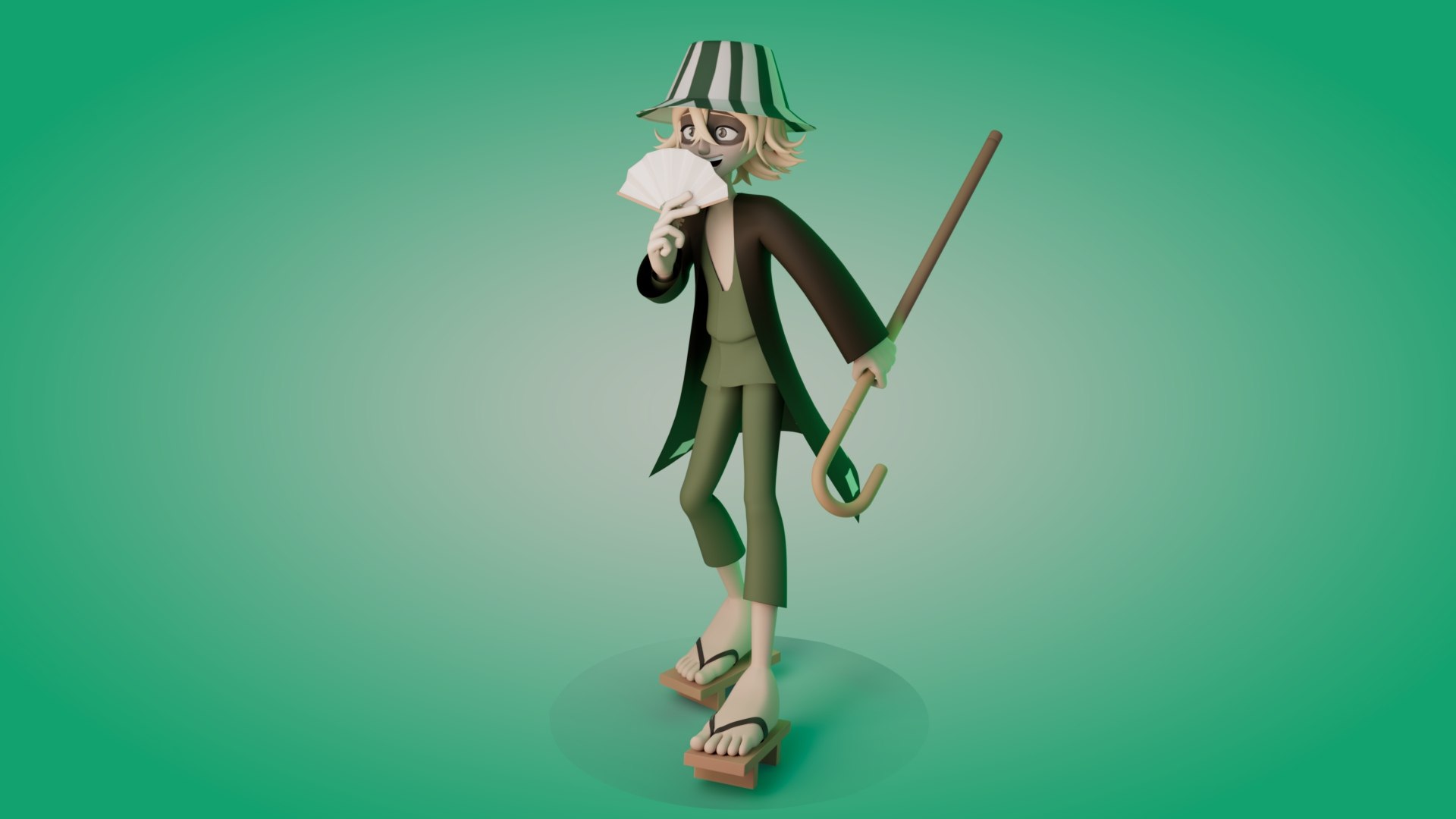 Kisuke Urahara And Yoruichi From Bleach Anime 3d Modeling And Rigging ...