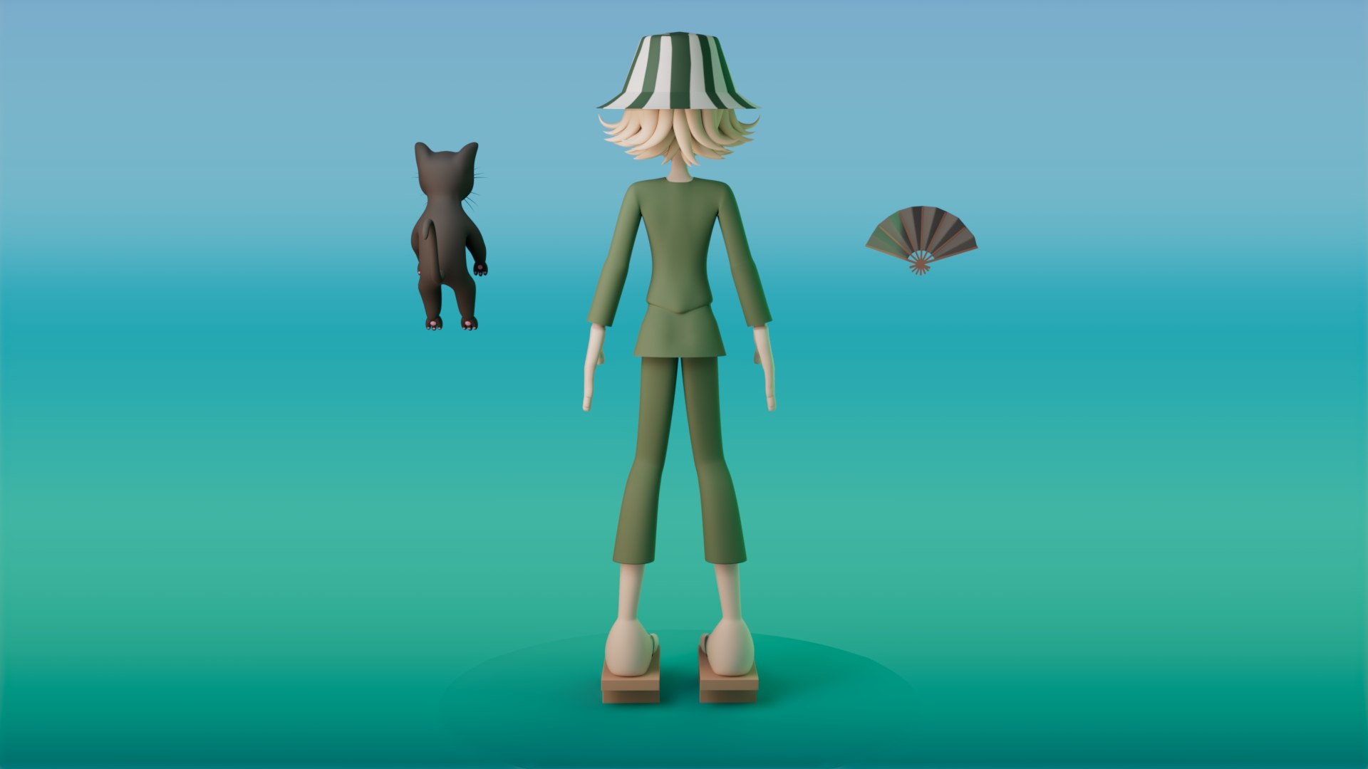 Kisuke Urahara And Yoruichi From Bleach Anime 3d Modeling And Rigging ...