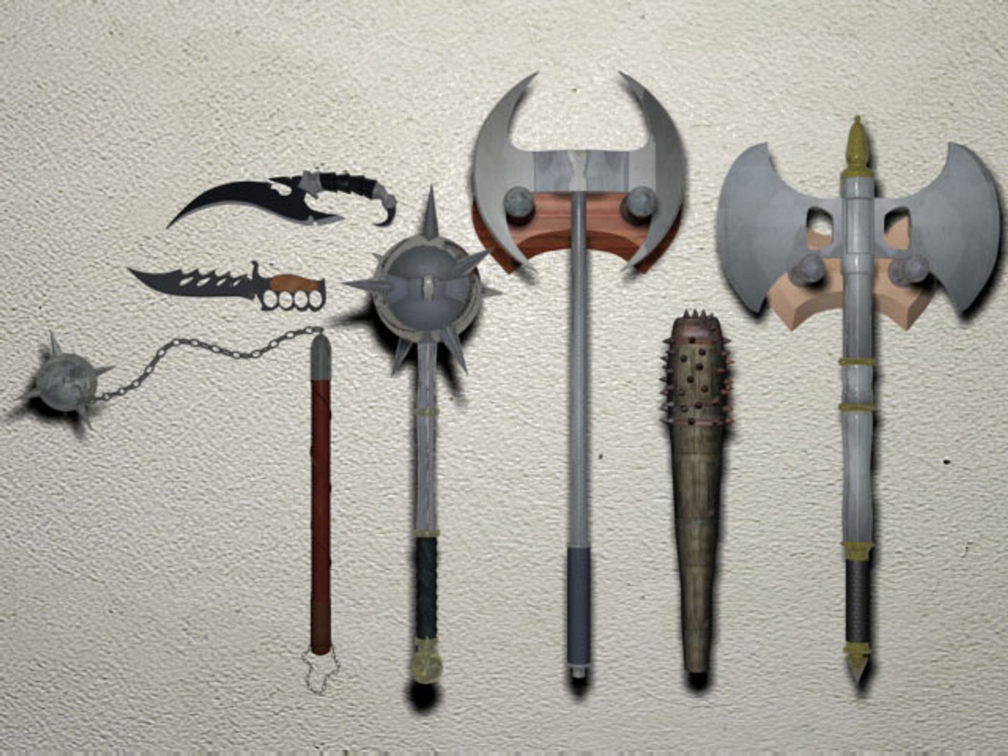 Weapons Flail Knuckle Dagger X