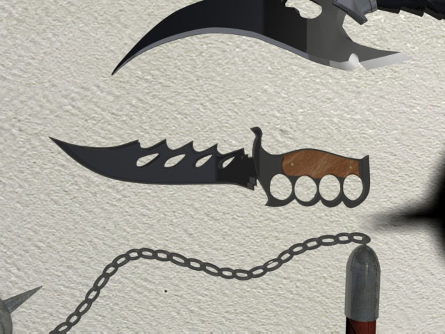 Weapons Flail Knuckle Dagger X