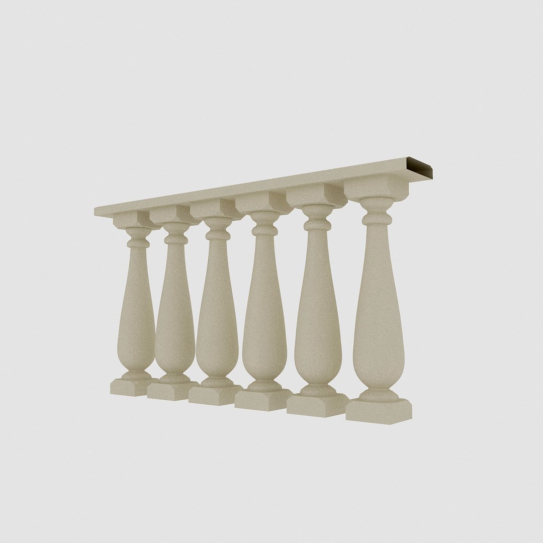 Classical Railing 3D Model - TurboSquid 1454224