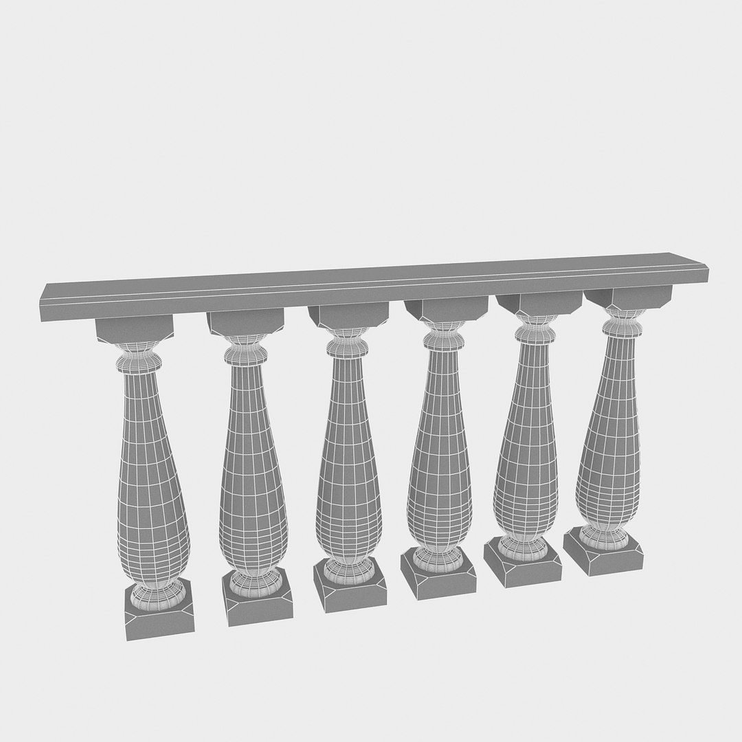 Classical Railing 3D Model - TurboSquid 1454224