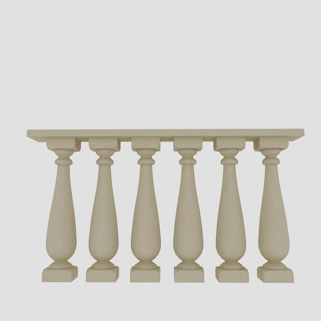 Classical Railing 3D Model - TurboSquid 1454224