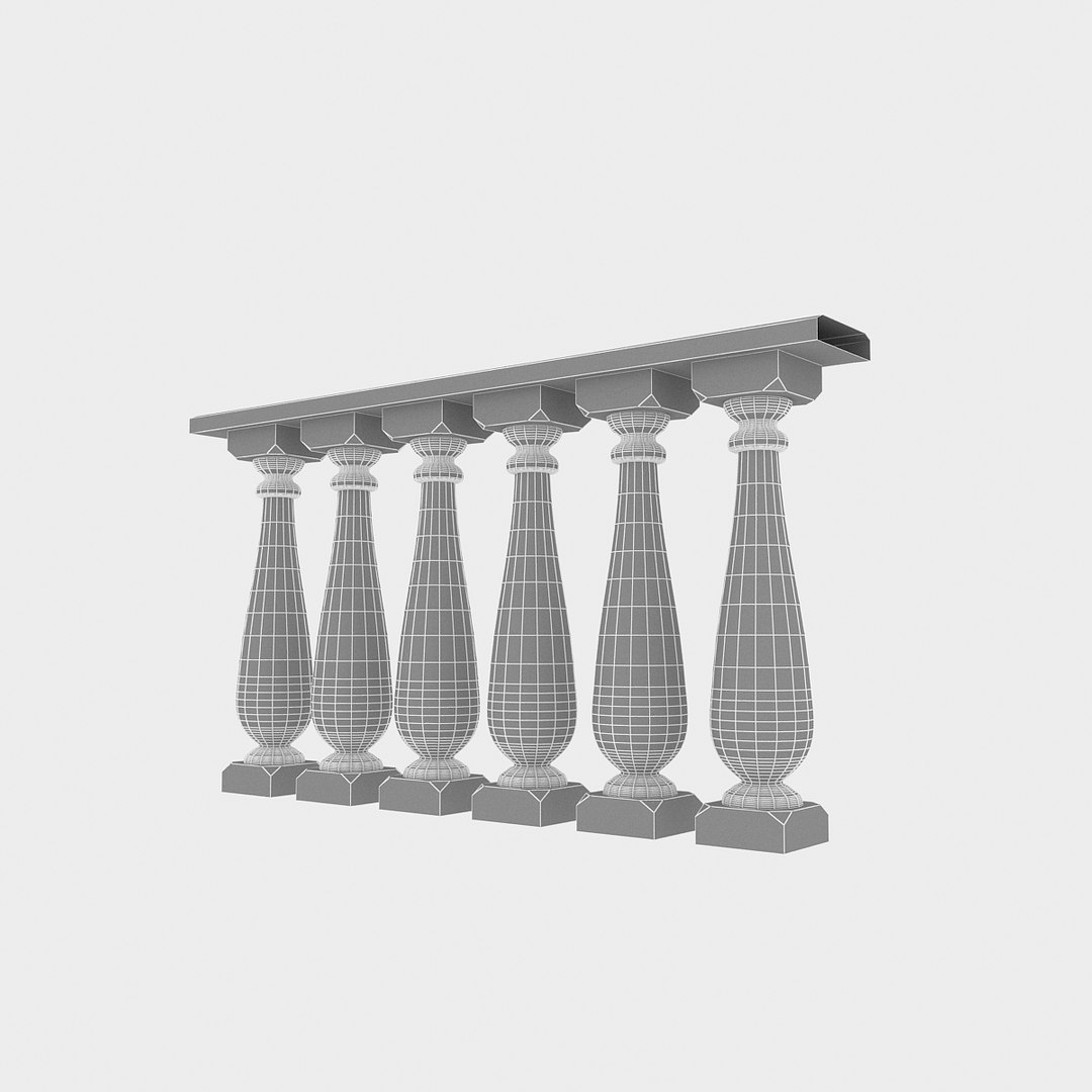 Classical Railing 3D Model - TurboSquid 1454224
