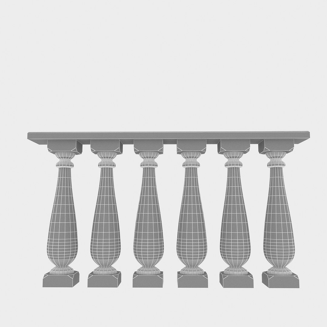 Classical Railing 3D Model - TurboSquid 1454224