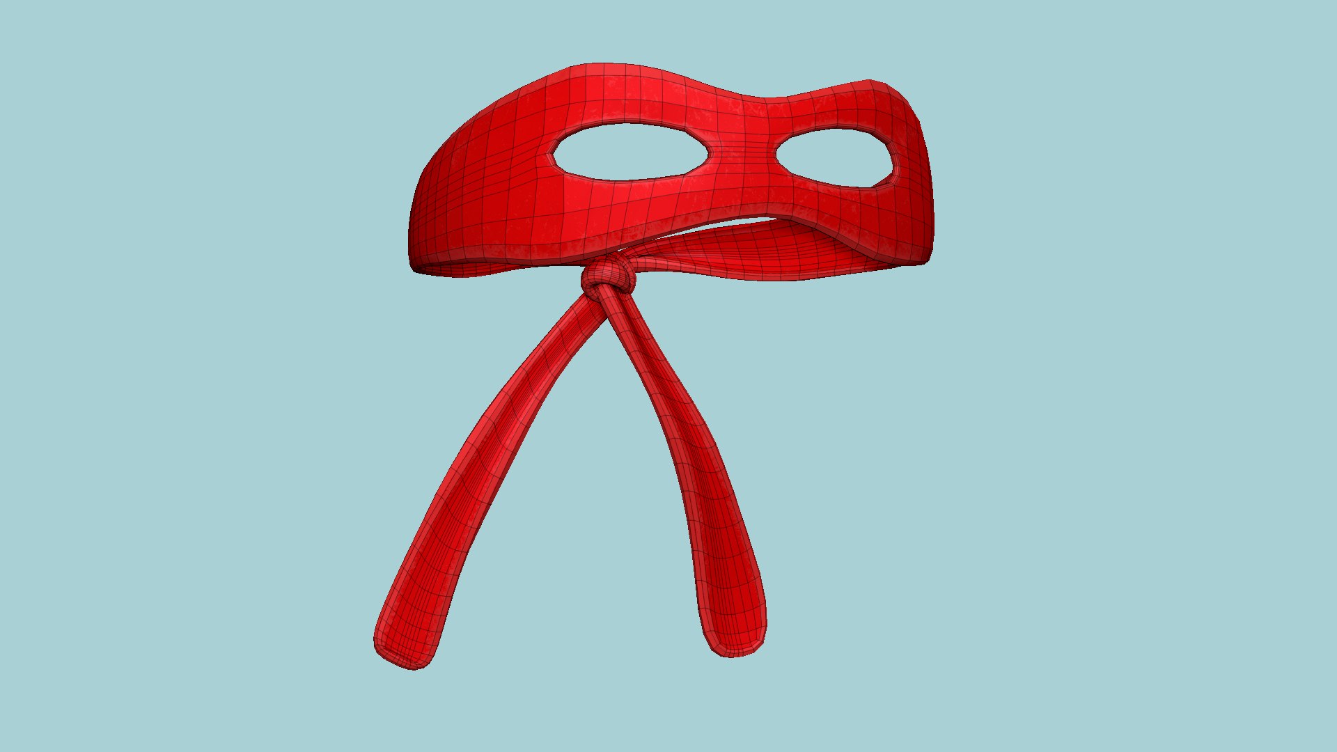 Turtle Ninja Mask 07 Red Cartoon - Bandana Character Design Model ...