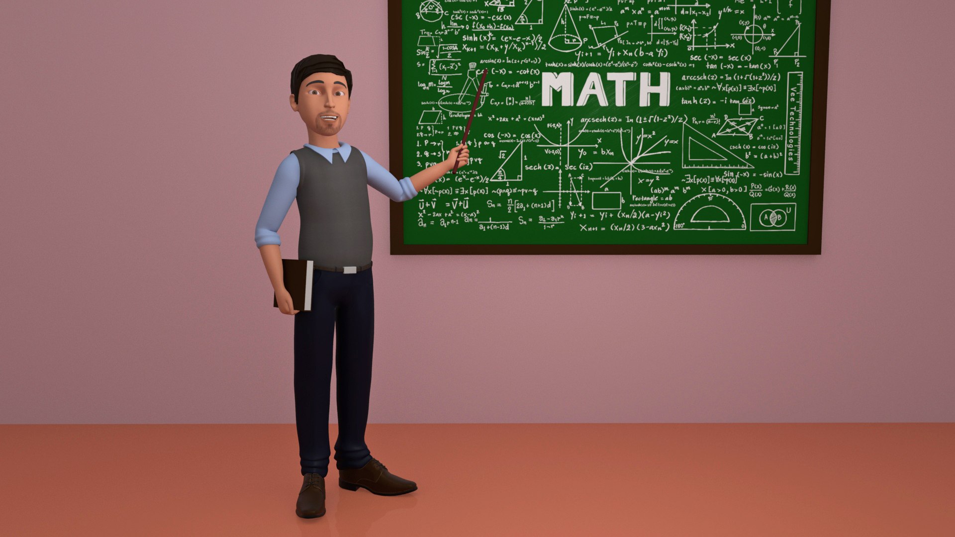 3D Cartoon Character Professor RIGGED 3D Model - TurboSquid 2247492