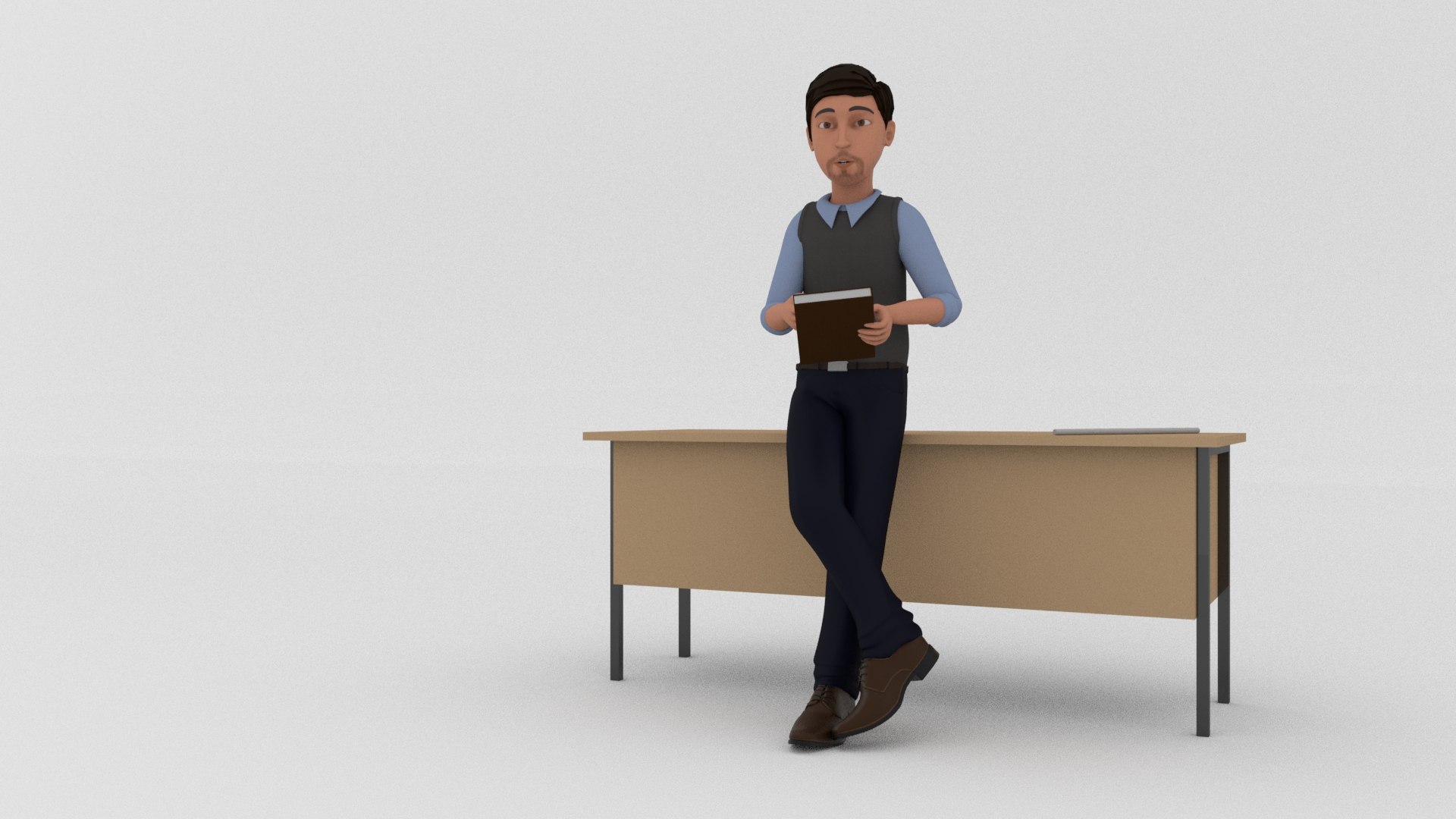 3D Cartoon Character Professor RIGGED 3D Model - TurboSquid 2247492