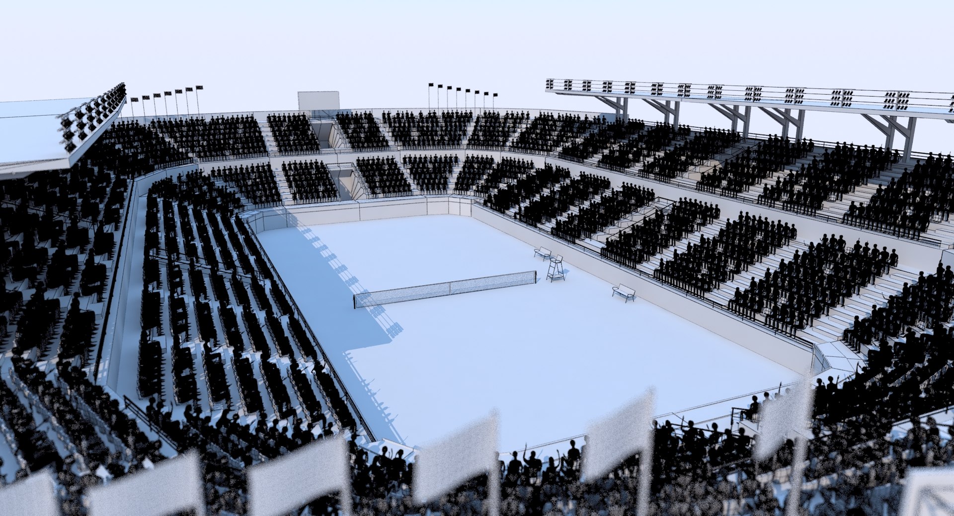 3D Tennis Arena Model - TurboSquid 1420176