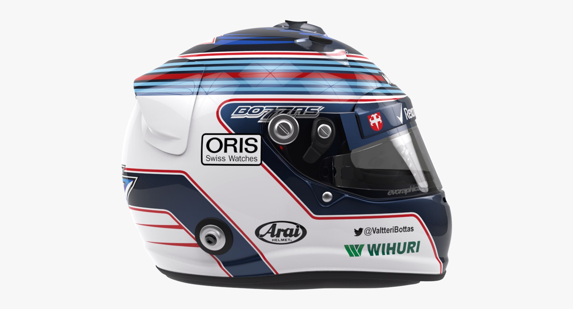 Racing Helmet Valtteri Bottas 3ds