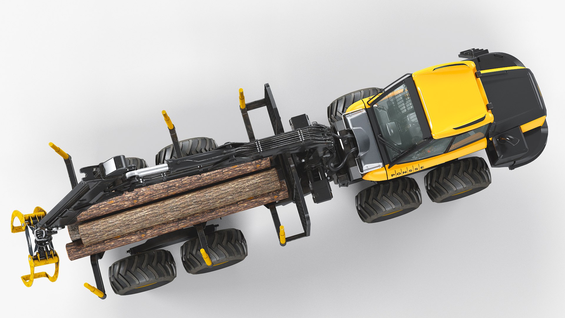 Forwarder Ponsse Wisent 8w 3D Model - TurboSquid 1634796