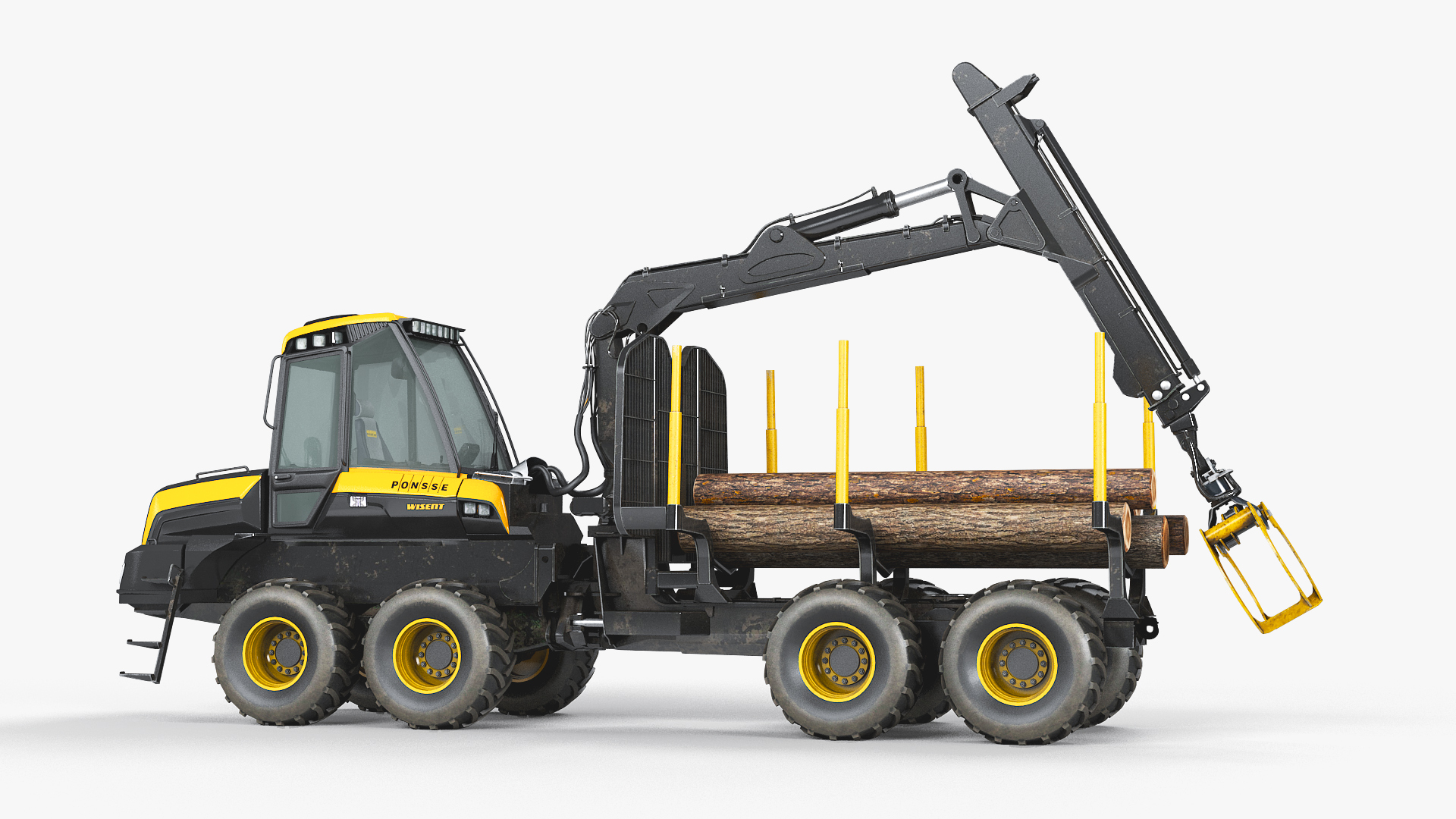 Forwarder Ponsse Wisent 8w 3D Model - TurboSquid 1634796