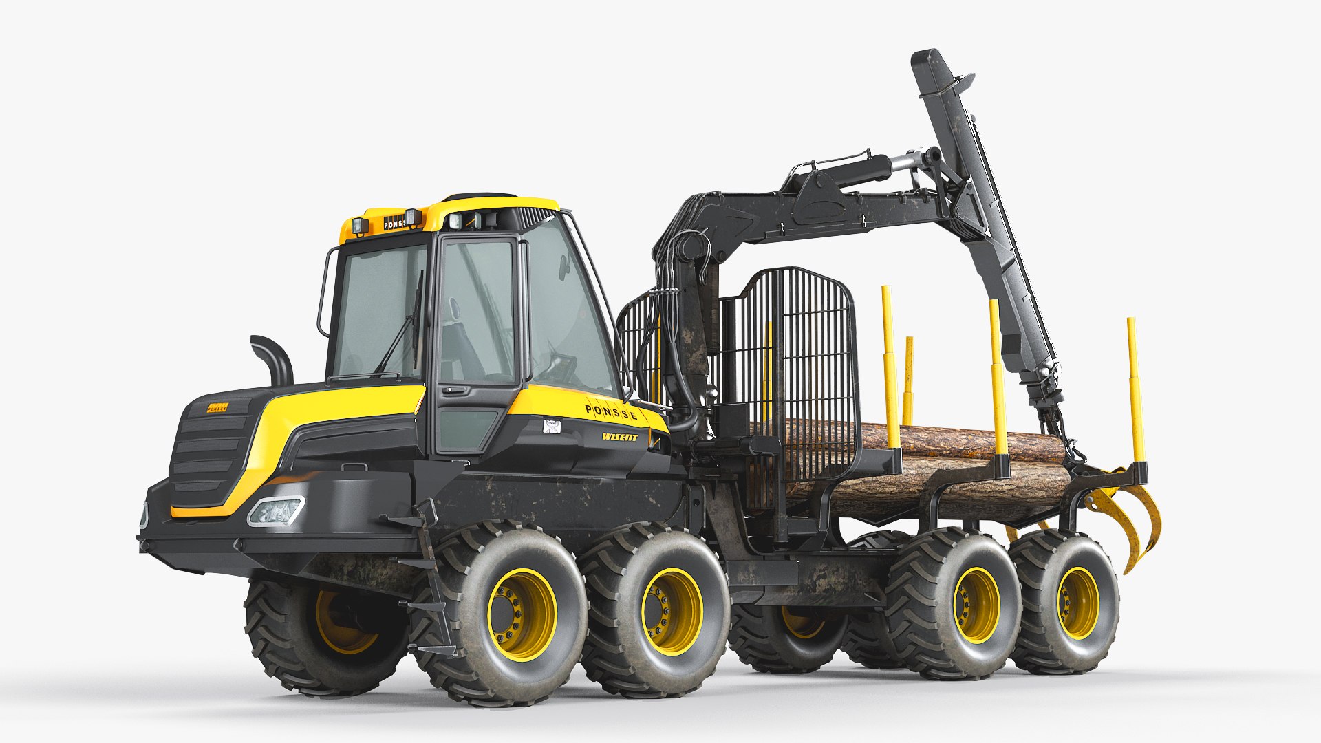 Forwarder Ponsse Wisent 8w 3D Model - TurboSquid 1634796