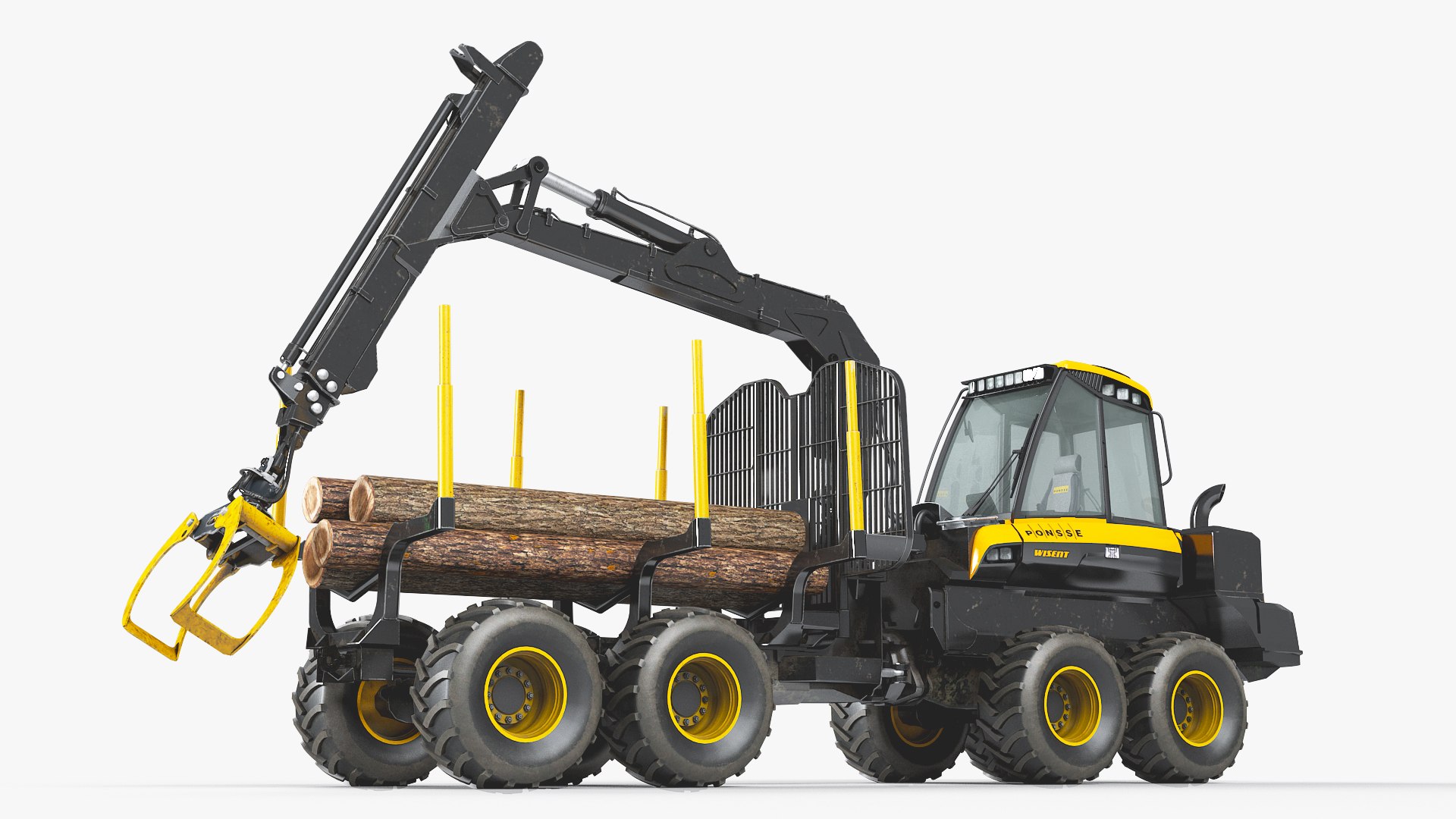 Forwarder Ponsse Wisent 8w 3D Model - TurboSquid 1634796