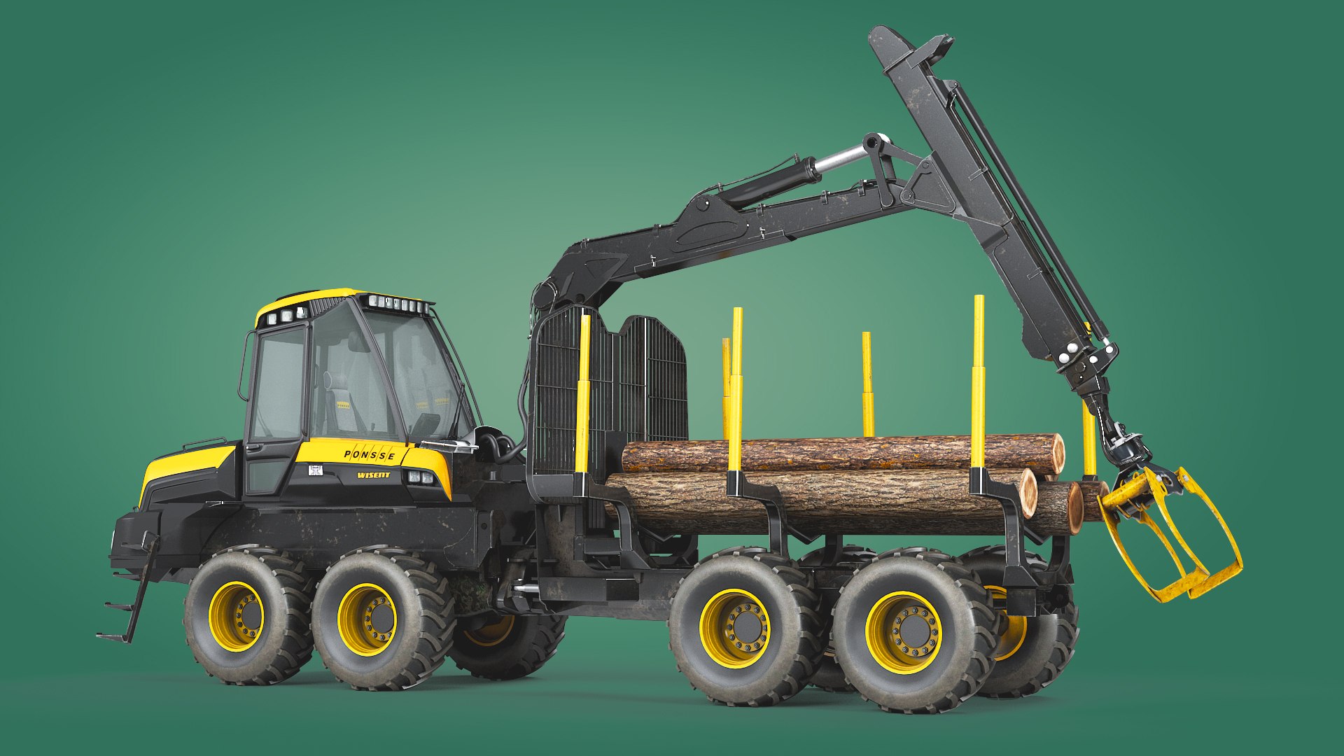 Forwarder Ponsse Wisent 8w 3D Model - TurboSquid 1634796