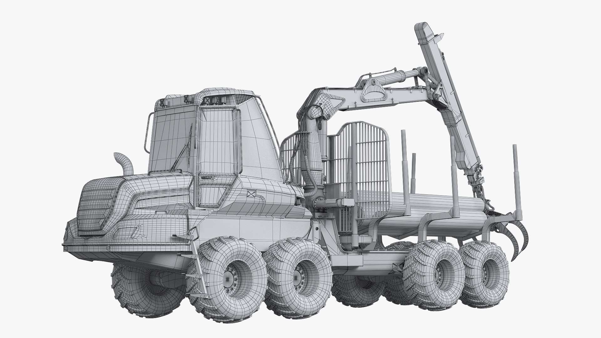 Forwarder Ponsse Wisent 8w 3D Model - TurboSquid 1634796