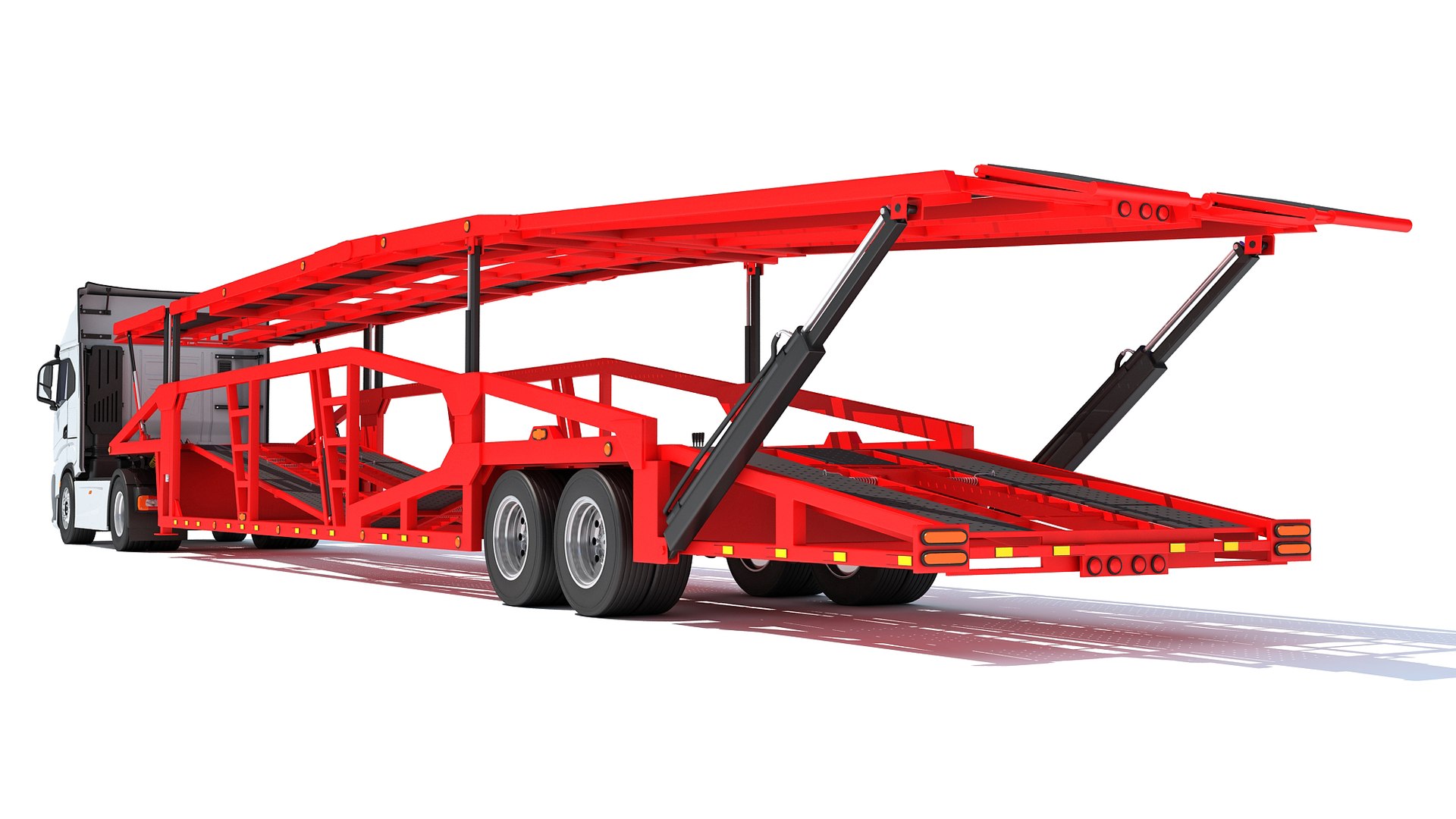 Car Transporter Semi Truck 3D Model - TurboSquid 2262913