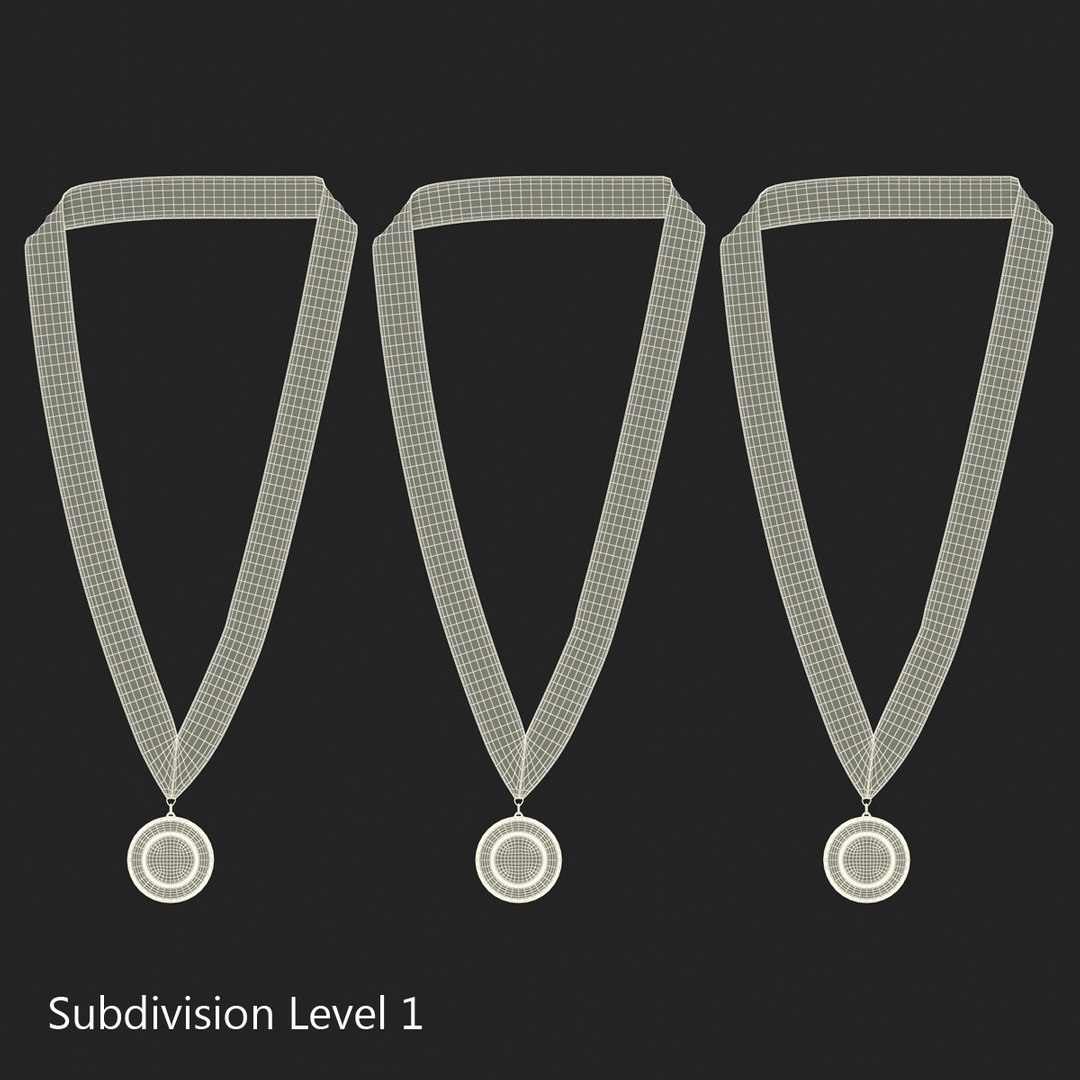 3d award medals set