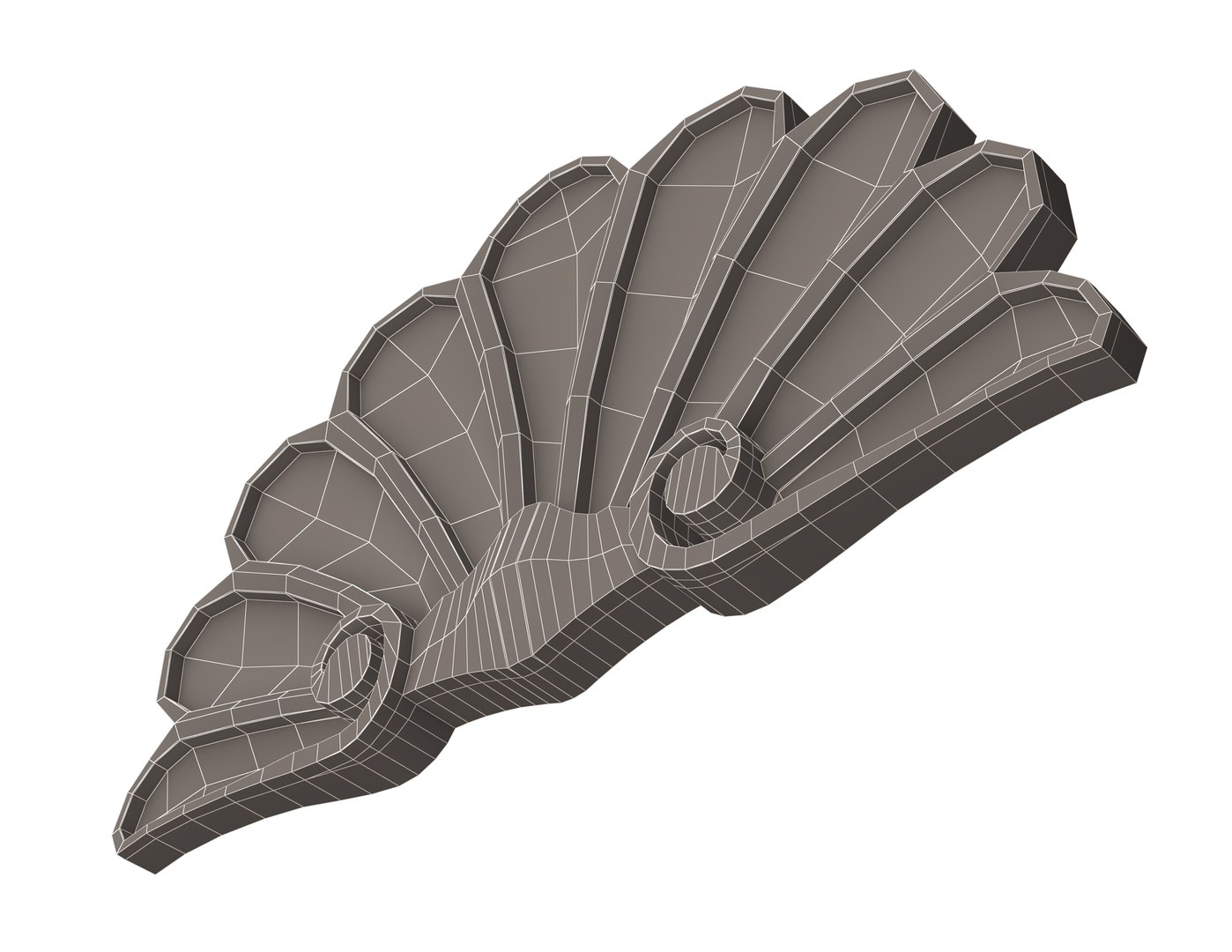 3D Model Shell Carved Decoration 02 - TurboSquid 1746647