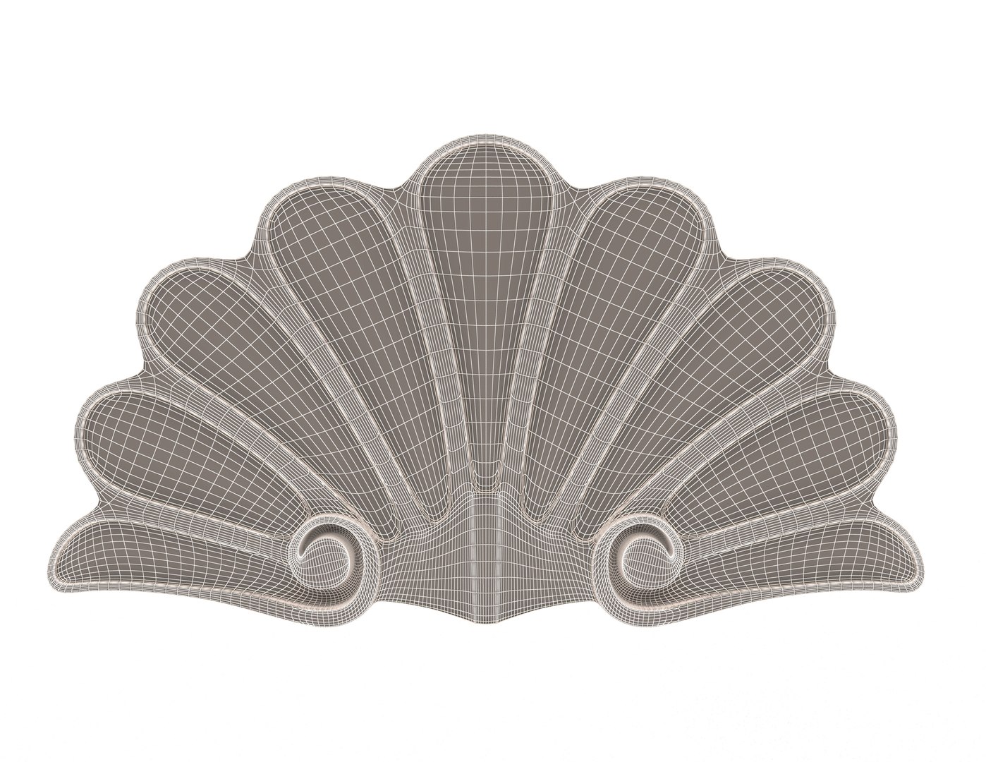 3D Model Shell Carved Decoration 02 - TurboSquid 1746647