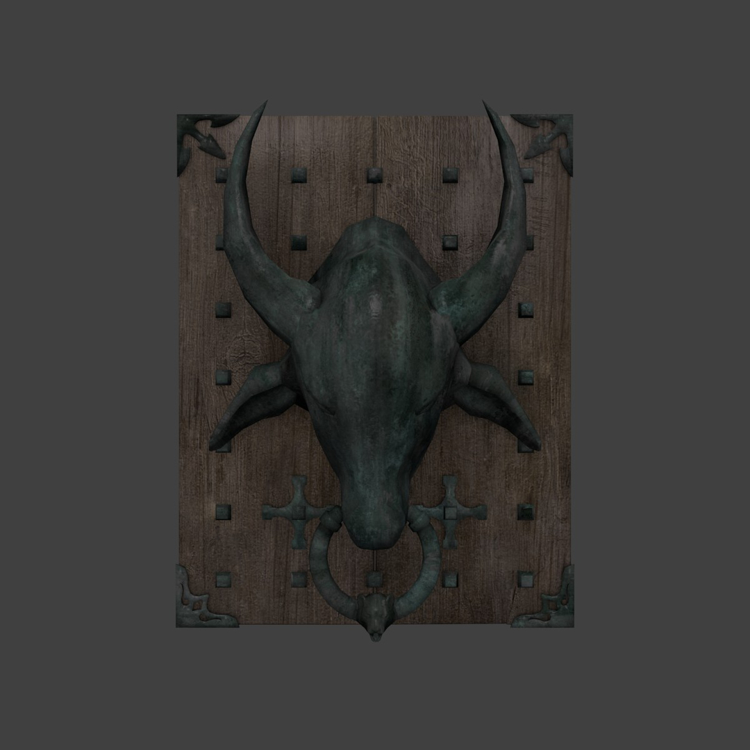 3D Knocker Bull Door Model - TurboSquid 1202313
