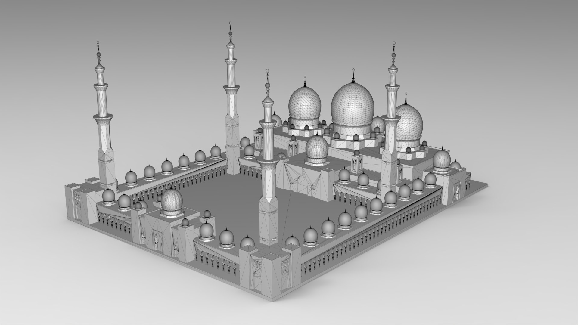 3D Model Sheikh Zayed Grand Mosque Masjid - TurboSquid 2202519