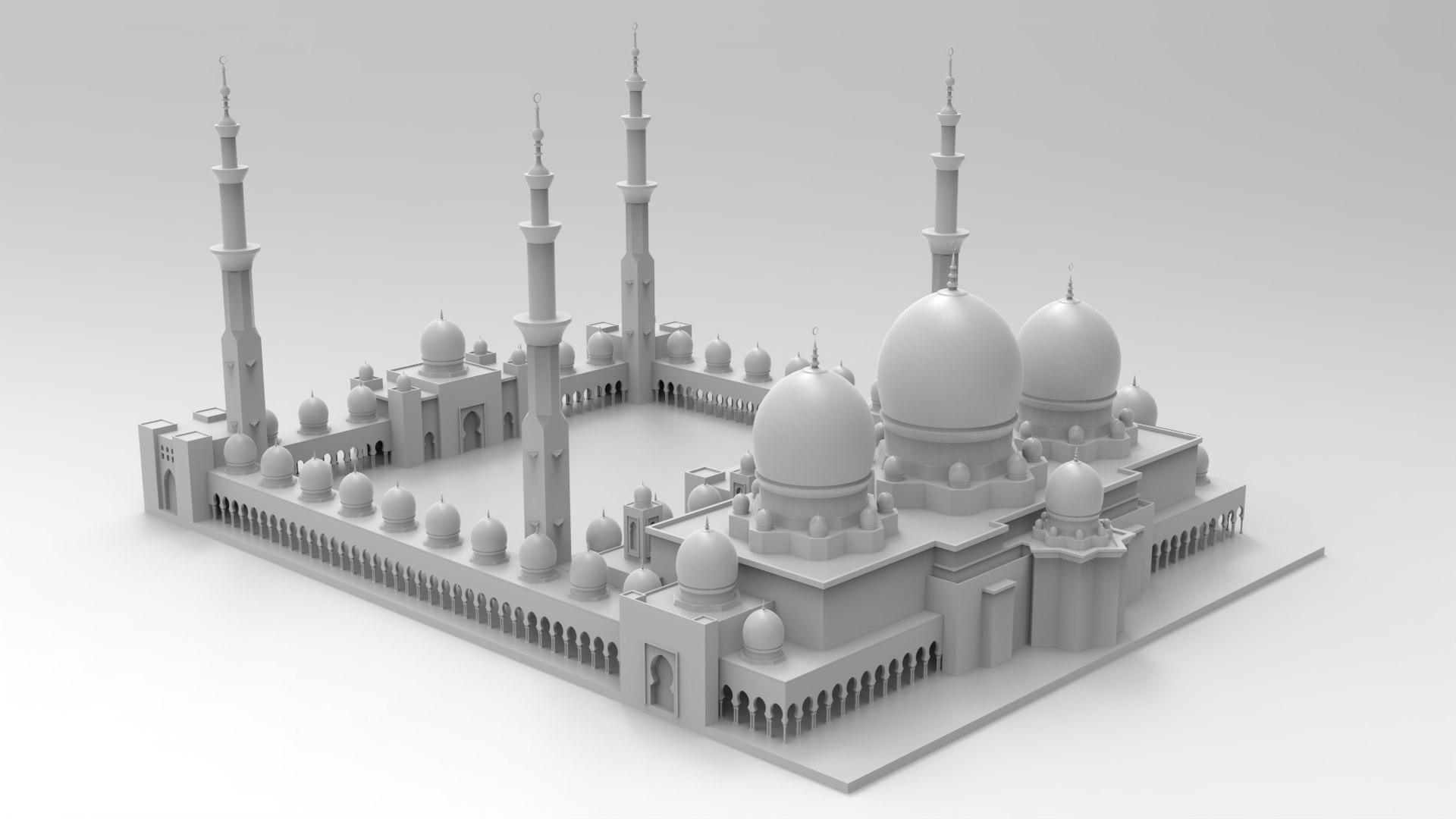 3D Model Sheikh Zayed Grand Mosque Masjid - TurboSquid 2202519