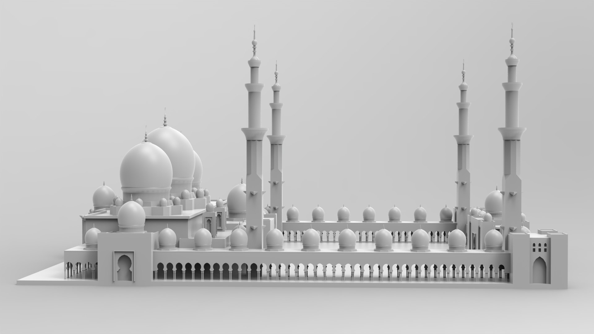 3D Model Sheikh Zayed Grand Mosque Masjid - TurboSquid 2202519