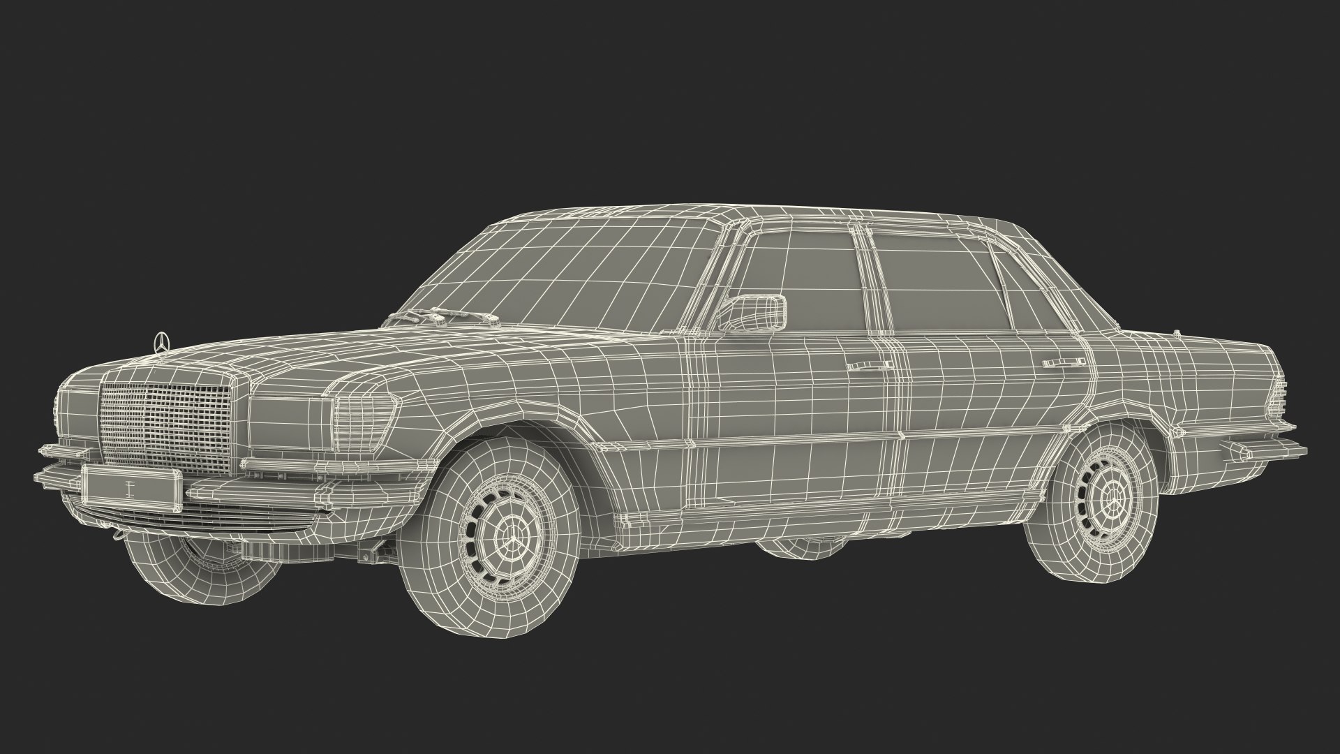 Mercedes Benz 350 SE Blue Simple Interior 3D model - TurboSquid 1914536