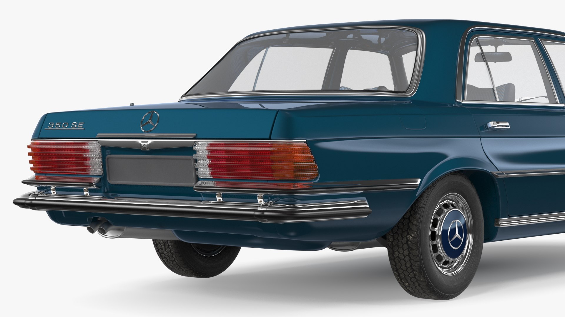 Mercedes Benz 350 SE Blue Simple Interior 3D model - TurboSquid 1914536