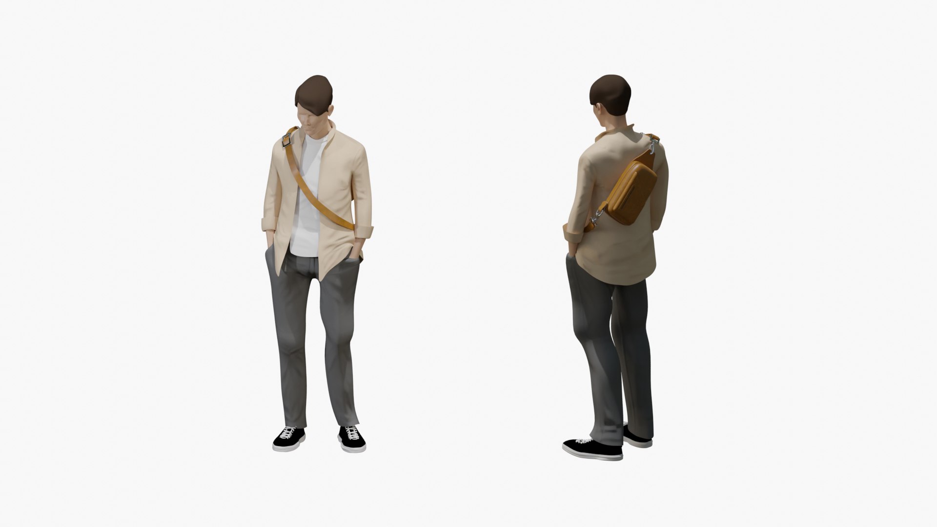 3D Man Walking Standing Model - TurboSquid 1455301