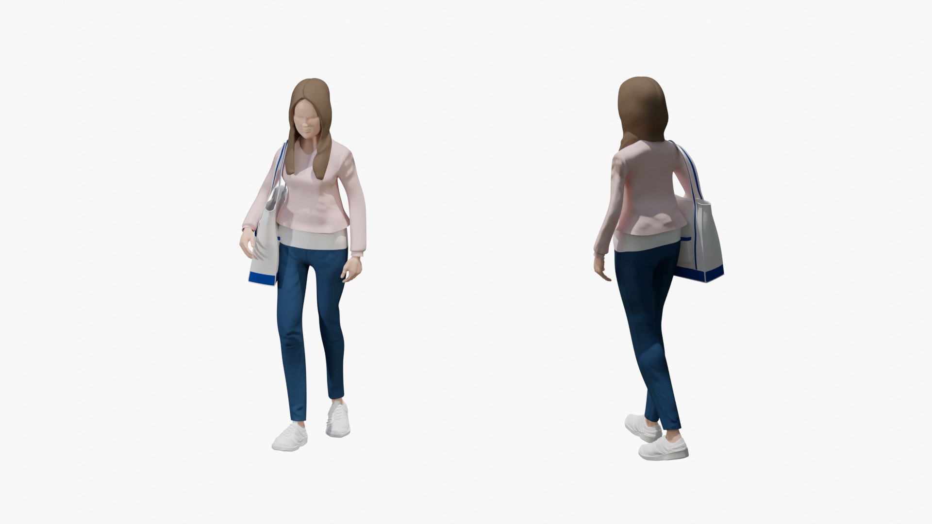 3D Man Walking Standing Model - TurboSquid 1455301