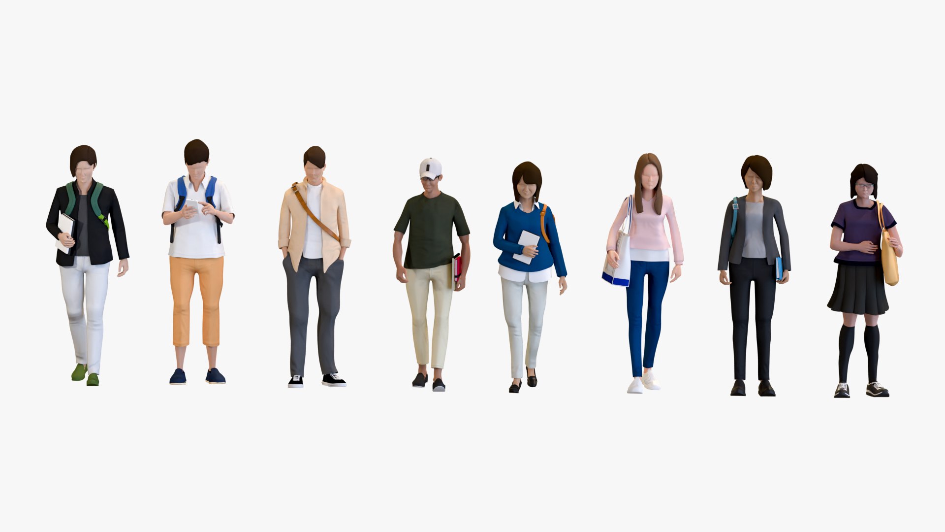 3D Man Walking Standing Model - TurboSquid 1455301