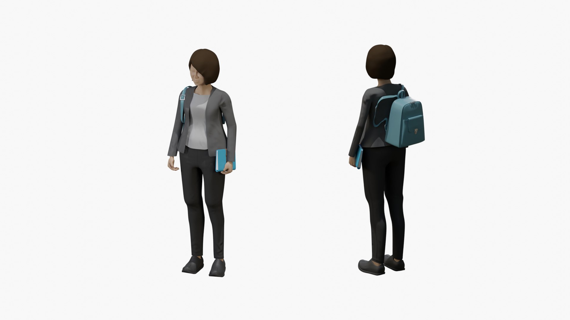3D Man Walking Standing Model - TurboSquid 1455301