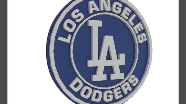 3D модель Логотип Los Angeles Dodgers Keychan Shield Возможность печати ...
