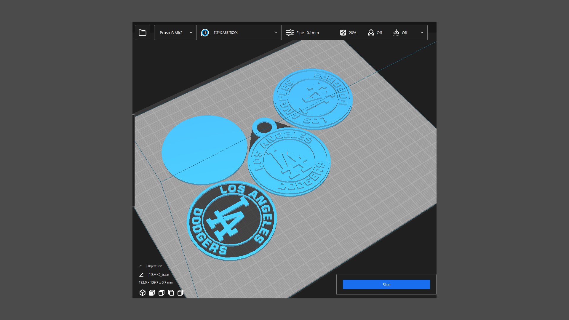 3D Los Angeles Dodgers Logo Keychan Shield Printable And Renderable ...