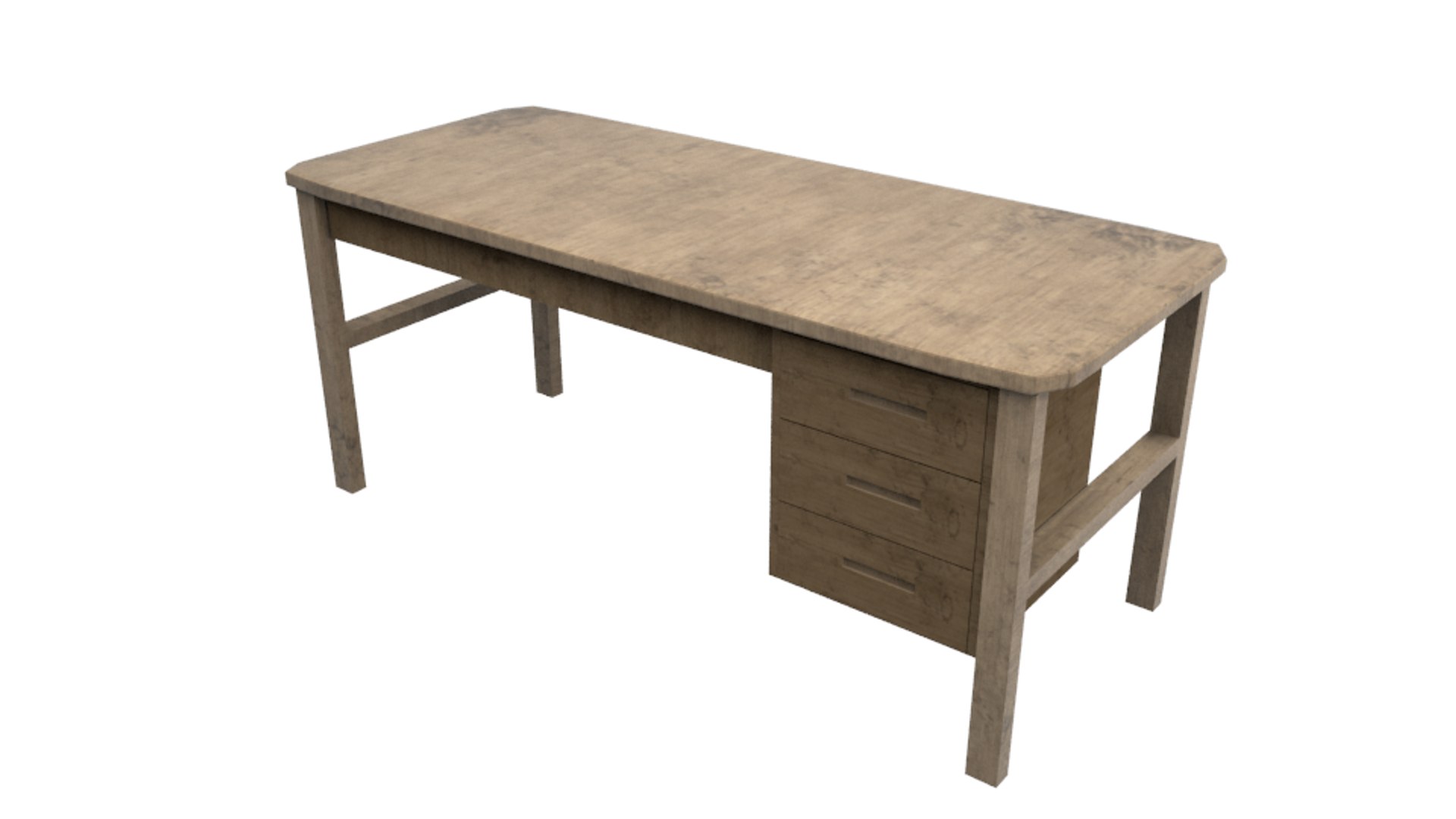 3D Model Wood Desk | 1145742 | TurboSquid