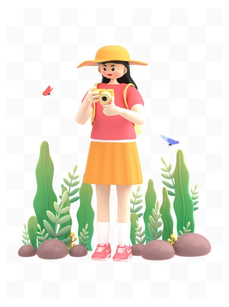 modèle 3D de c4d Spring Outing 3D character - TurboSquid 2057964