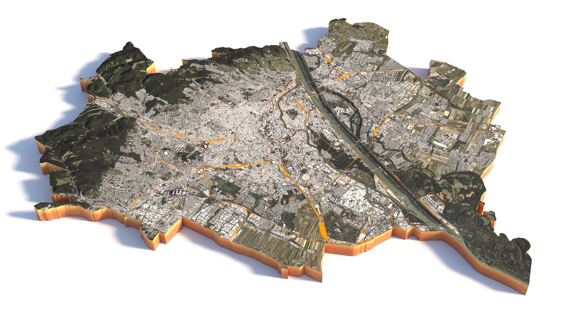 3D Vienna Terrain City Model - TurboSquid 2427715