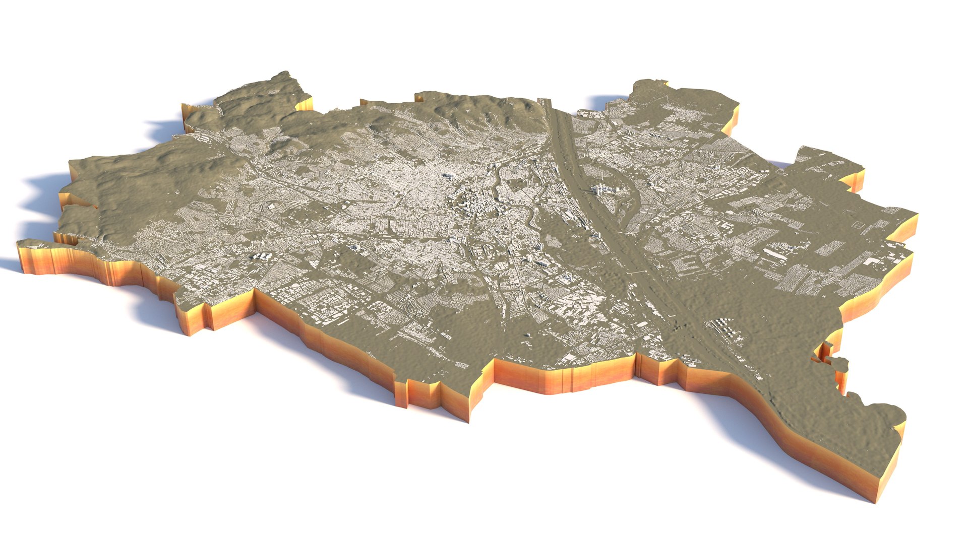 3D Vienna Terrain City Model - TurboSquid 2427715