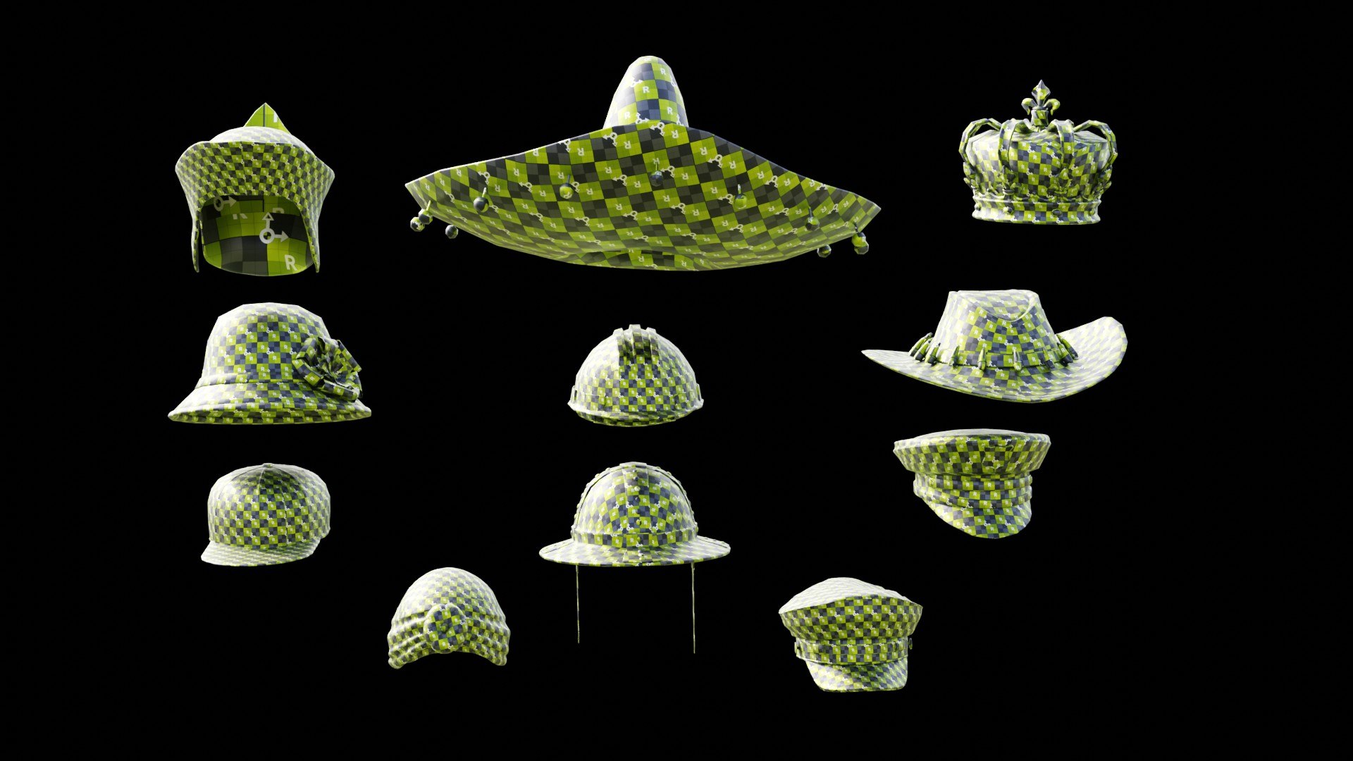 20 Different Hats 3D Model - TurboSquid 1952329
