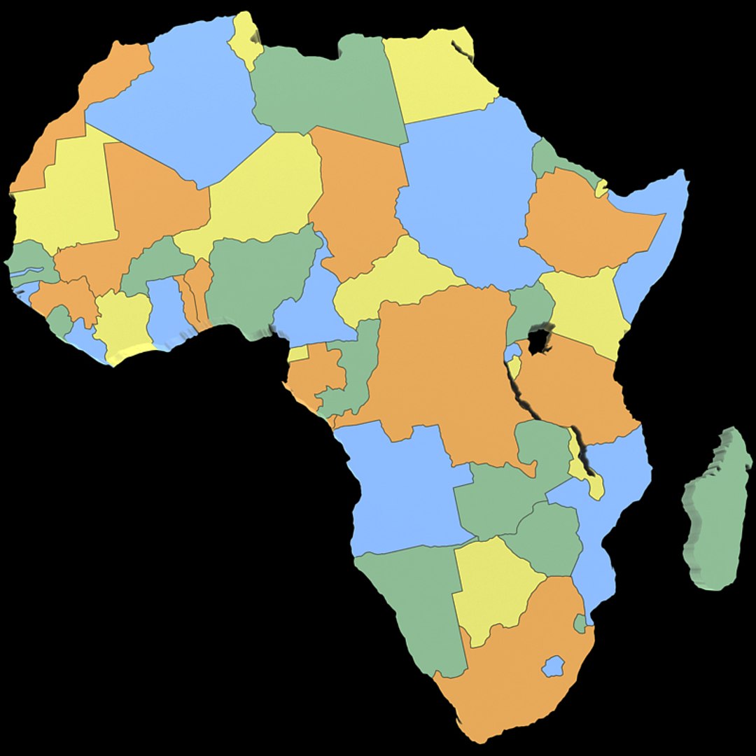 Africa African Nations 3D Model - TurboSquid 1299307