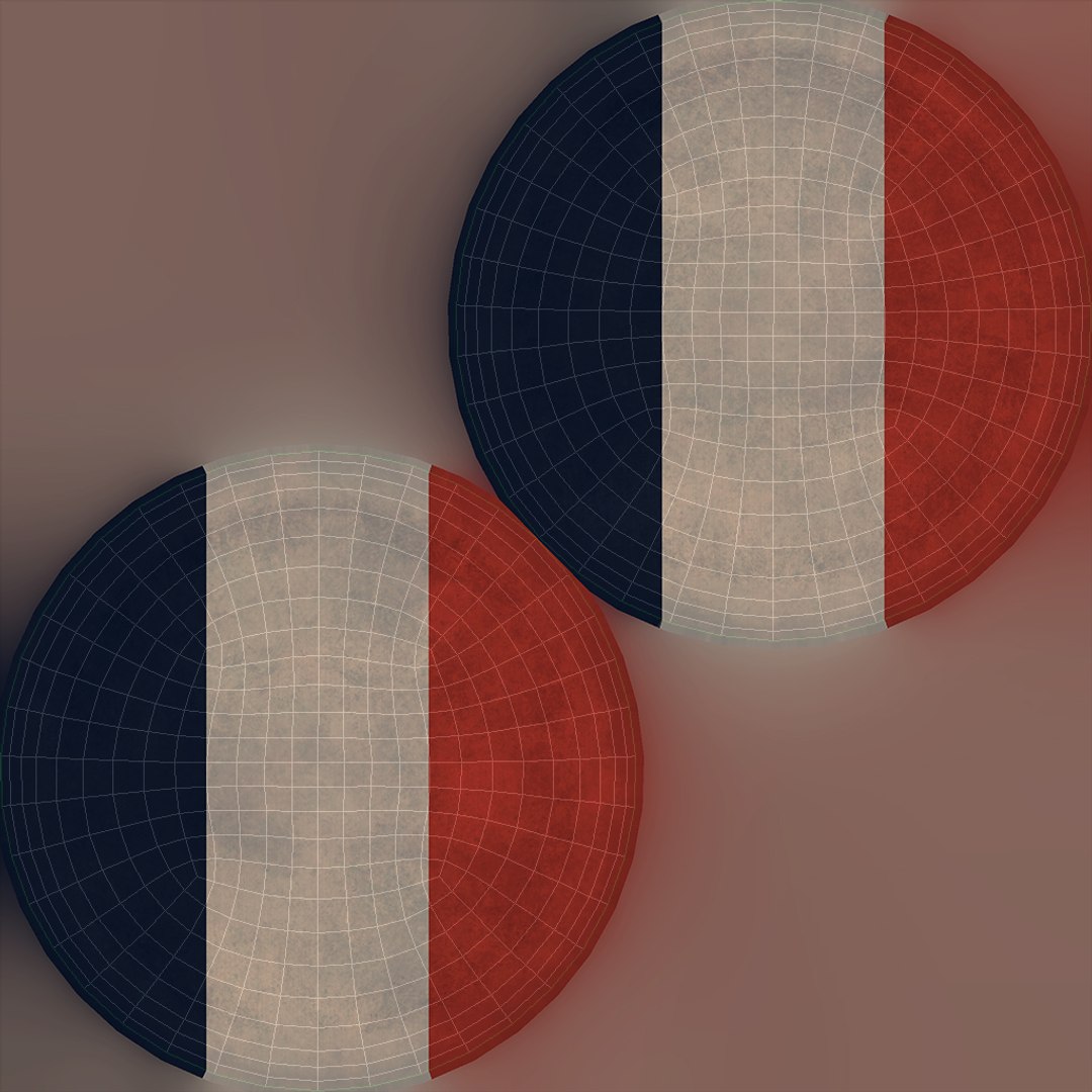 3D Flag Icon France Model - TurboSquid 2063120