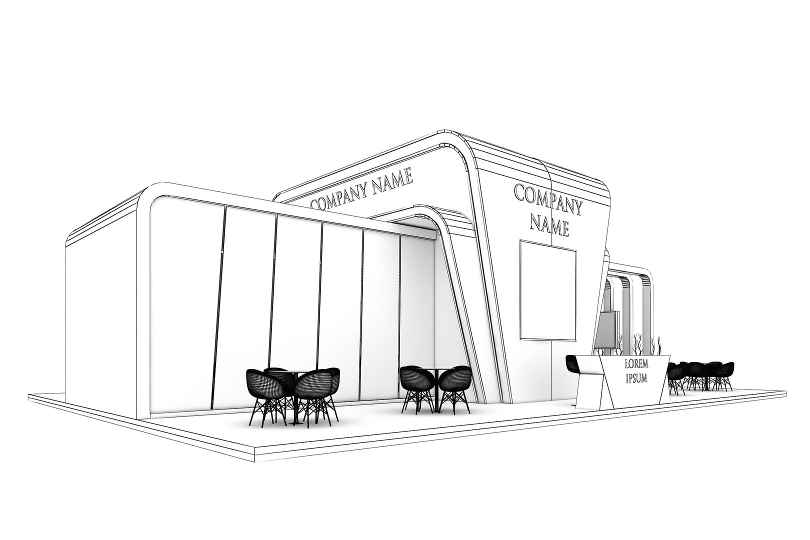 5 Exhibition Stand Stall Fair 3D Model Collection 3D - TurboSquid 1768560