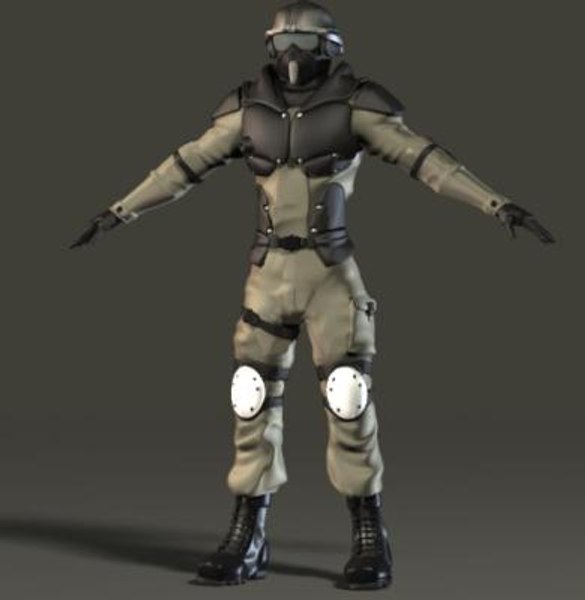 3d model of sci-fi soldier
