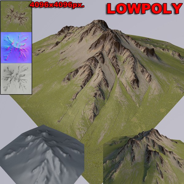 Mountain terrain 3D model | 1147933 | TurboSquid